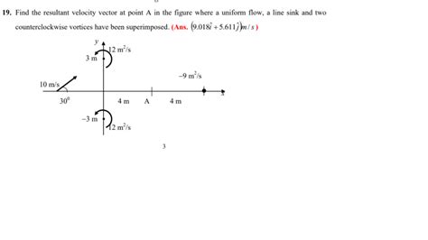Solved 19 Find The Resultant Velocity Vector At Point A In