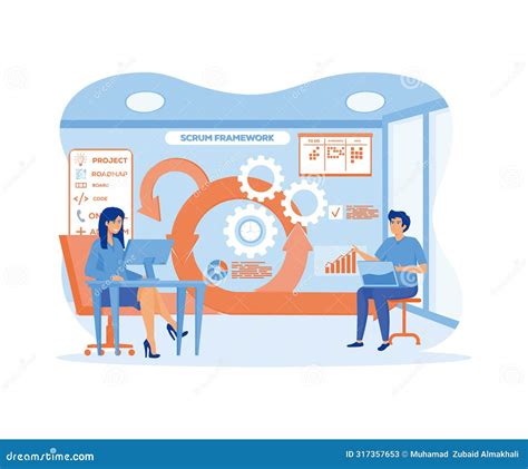 Agile Scheme Non Stop Development Project Or Scrum Technologies