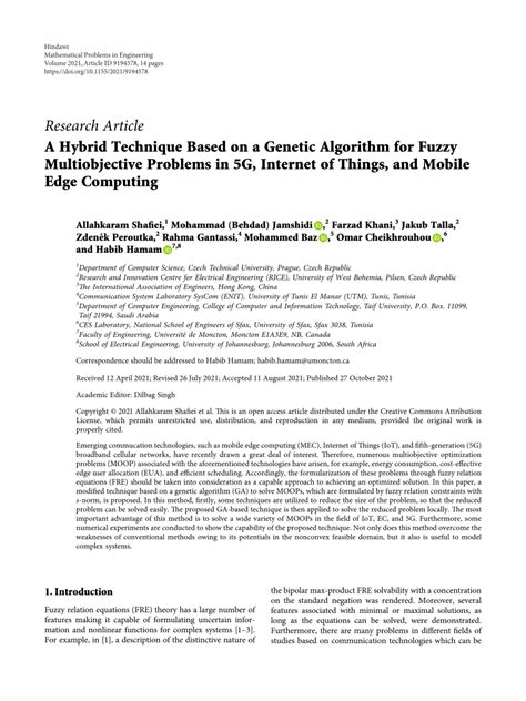 Pdf A Hybrid Technique Based On A Genetic Algorithm For Fuzzy