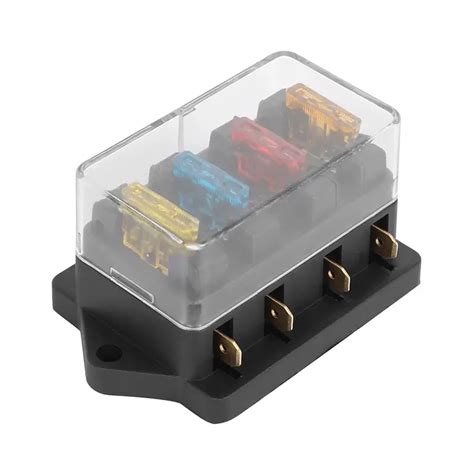 4 Way Fuse Block Car Fuse Block Blades Waterproof Fuse Box Holder 4 Way And Universal Car Boat