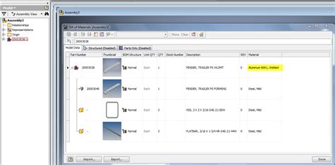 Inventor Sub Assembly Weldment Assembly Is Set To Wrong Material