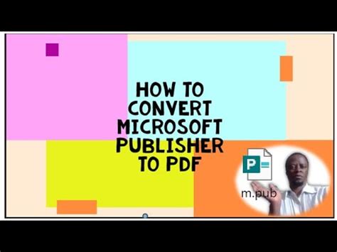 HOW TO CONVERT MICROSOFT PUBLISHER TO PDF TRY IT NOW YouTube