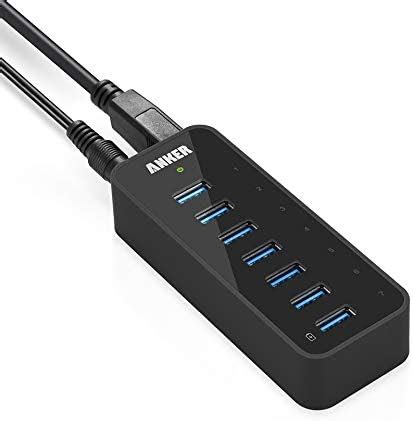 Amazon Com Amazon Basics Port USB To USB Hub With V A Power Adapter Electronics
