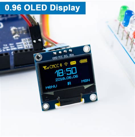 Lafvin Sensor Module Starter Kit For Arduino Uno Set R3 096 Oled