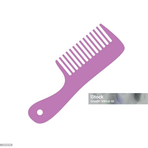 분홍색 헤어 브러시 또는 빗 격리 아이콘 흰색 격리 된 배경에 벡터 그림입니다 개인 장식품에 대한 스톡 벡터 아트 및 기타 이미지 개인 장식품 로고 머리 모양
