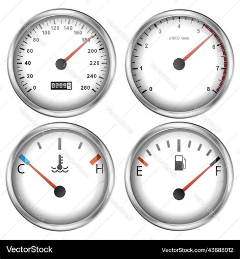 Car Speedometer Dashboard Gauge Royalty Free Vector Image