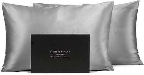 Fishers Finery 30mm 100 Pure Mulberry Silk Pillowcase Set Good