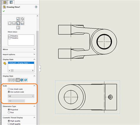 How To Modify SOLIDWORKS Drawing View Scale On The Fly