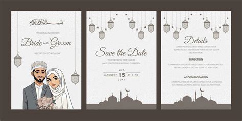 Muslim Wedding Invitation Cards 60 Photos
