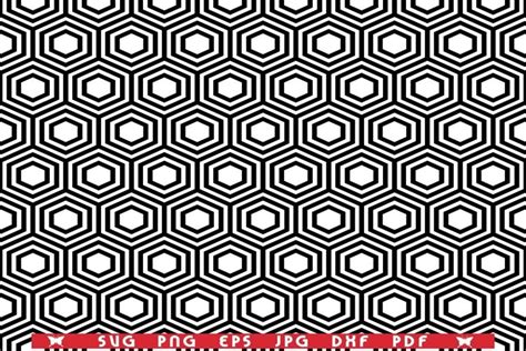 Svg Hexagons Black Seamless Pattern 2122422