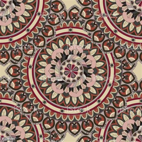화려한 꽃 매끄러운 질감 빈티지 만다라 요소와 끝없는 패턴 0명에 대한 스톡 벡터 아트 및 기타 이미지 0명 1월 겨울