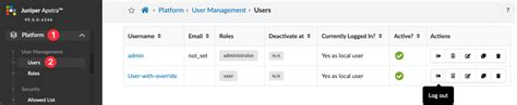 Log Out User Apstra 60 Juniper Networks