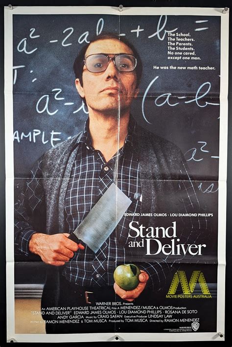 Stand And Deliver 1988 Movie Poster Australian One Sheet Biopic