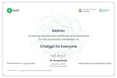 Certificationachieved Professionaldevelopment Chatgptcertified Aicommunicationexpert