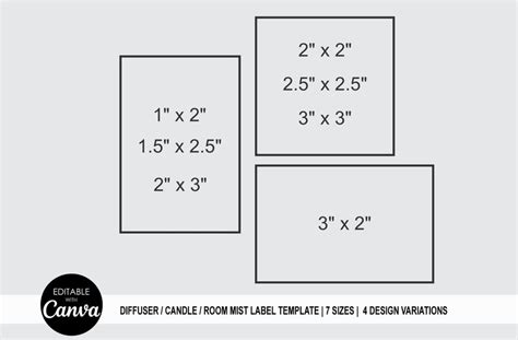 Reed Diffuser Label Template Editable Product Label Template Diy Diffuser Oil Or Room Spray