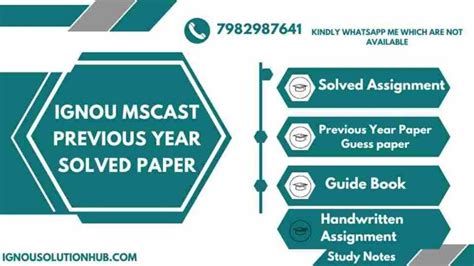 Ignou Mscast Previous Year Solved Paper Ignou Solved Assignment