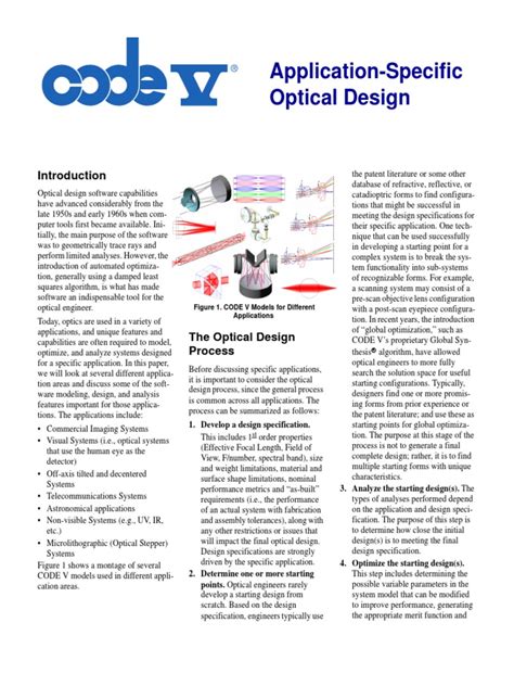 Codev Optical Design Pdf Optical Fiber Optics
