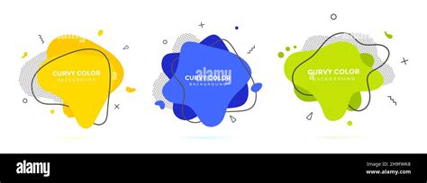 Modern Liquid Irregular Amoeba Blob Shape Abstract Elements Graphic