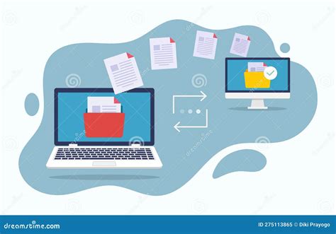 Transfer File Of Data Between Laptop And Computer Files Transferred