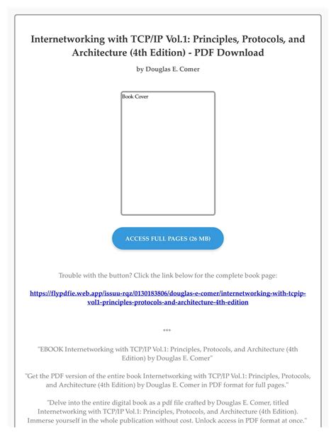 Ebook Internetworking With Tcpip Vol1 Principles Protocols And