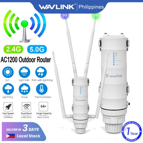Wavlink Ac High Power Outdoor Weatherproof Wifi Router G Ghz Dual Band Long Range