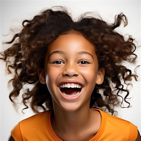 Premium Ai Image Jubilant 8yearold Barbadian Girl With Joyful Laugh