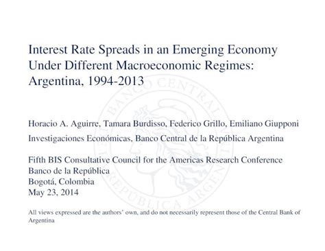 pdf interest rate spreads in an emerging economy under · interest