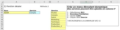 Excel 365 Créer Un Menu Dynamique Sur Excel Via 3 Méthodes En Moins
