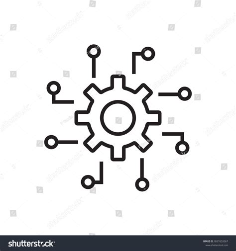 Automated System Line Icon Vector Graphic Stock Vector Royalty Free 1857603367 Shutterstock