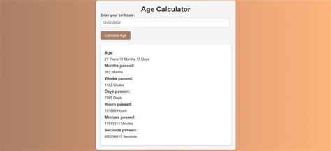 completed my new age calculator project ravi s posted on the topic
