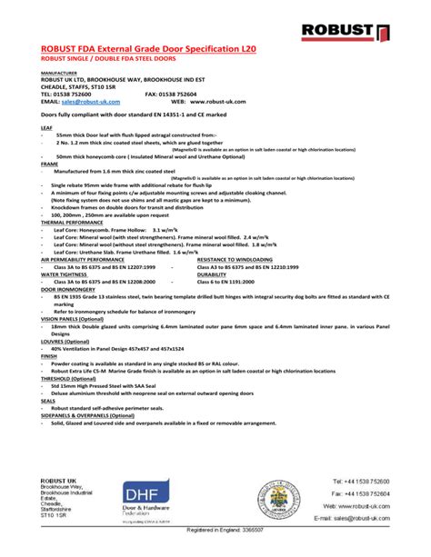 Nbs Specification Fd