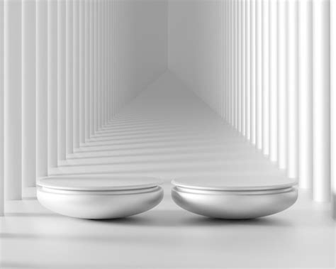 Premium Photo 3d Abstract Rounded Podiums