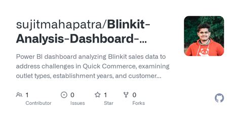 GitHub Sujitmahapatra Blinkit Analysis Dashboard PowerBI Power BI Dashboard Analyzing Blinkit