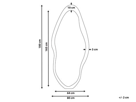Seinäpeili 180 Musta Blet Beliani Fi