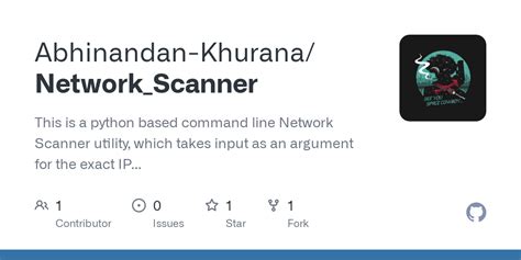 Github Abhinandan Khurananetworkscanner This Is A Python Based Command Line Network Scanner