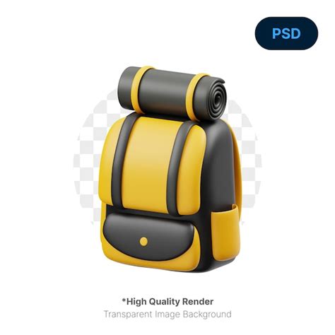 Premium Psd Camping Backpack Camping 3d Icon Premium Psd