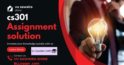 Cs301 Assignment 2 Solution 2024 Download With Vu Sawaira Shine