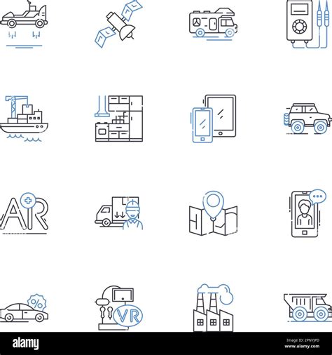 Constructions Line Icons Collection Foundation Framework Structure