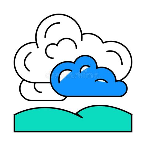 Overcast Weather Icon Color Illustration Stock Vector Illustration Of Umbrella Cloud 339129313