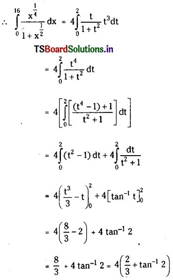 Ts Inter 2nd Year Maths 2b Definite Integrals Important Questions Ts