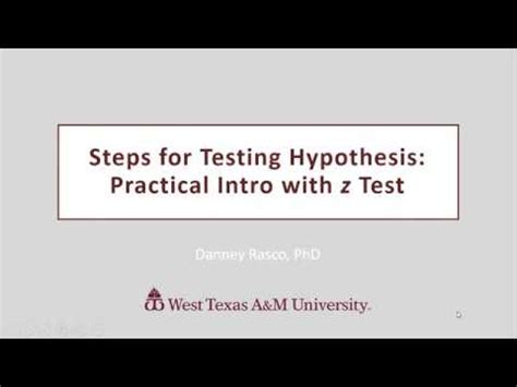 Hypothesis Testing Steps YouTube Hypothesis Testing Steps YouTube