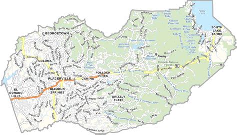 El Dorado County Map California Us County Maps