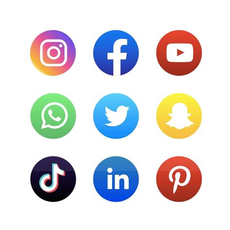 Social Media Icons Circle 9827530 Vector Art At Vecteezy