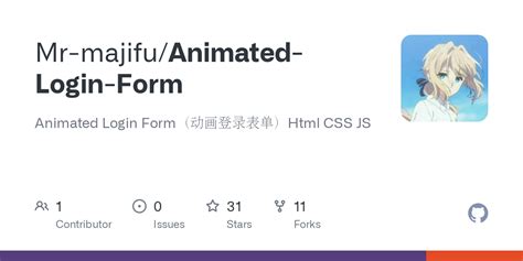 Animated Login Formreadmemd At Master · Mr Majifuanimated Login Form