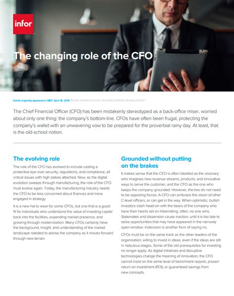 The Changing Role Of The CFO WM Synergy