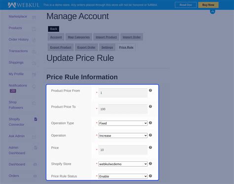 Woocommerce Marketplace Shopify Connector Vendor Shopify Shop Integration Webkul