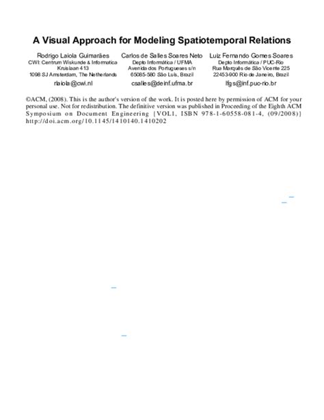 Pdf A Visual Approach For Modeling Spatiotemporal Relations