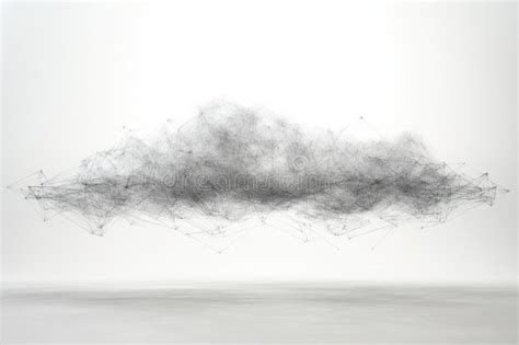 This Artwork Features A Data Cloud Diagram With Intricate Thin Lines Radiating Outward
