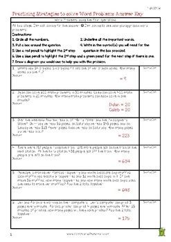 Practicing Strategies To Solve Word Problems 4 OA 3 TPT