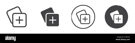 Collection Icon Set In Thin Line Outline Style And Linear Vector Sign